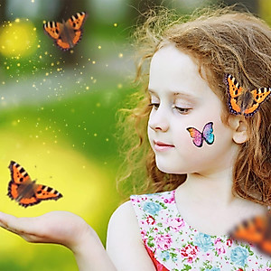 Leesgel 260 Style (20Sheet) Butterfly Temporary Tattoos for Kids, Glitter Butterfly Tattoos for Girls Birthday Party, Butterfly Party Decorations Supplies