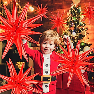 8pcs 14-Pointed One-Piece Exploding Star Large Foil Mylar Balloons, 27 & 22 Inches, Point Star Balloons, Cone Balloons, Great for Birthdays, Baby Showers, Wedding & Anniversary Parties!