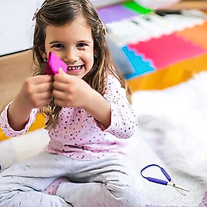 defutay Loop Scissors Colorful Looped Scissor Mini Training Loop Scissors for Children, Special Needs and Elderly, Easy-Open Squeeze Handles, Adaptive Design (Blue)