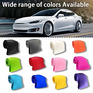 AICEL Car Silicone Steering Wheel Cover, Soft Anti-Slip Auto Steering Wheel Protector Fit 14 Inch, Universal Vehicle Interior Accessories for Cars, SUVs, Trucks, and Vans (Black)