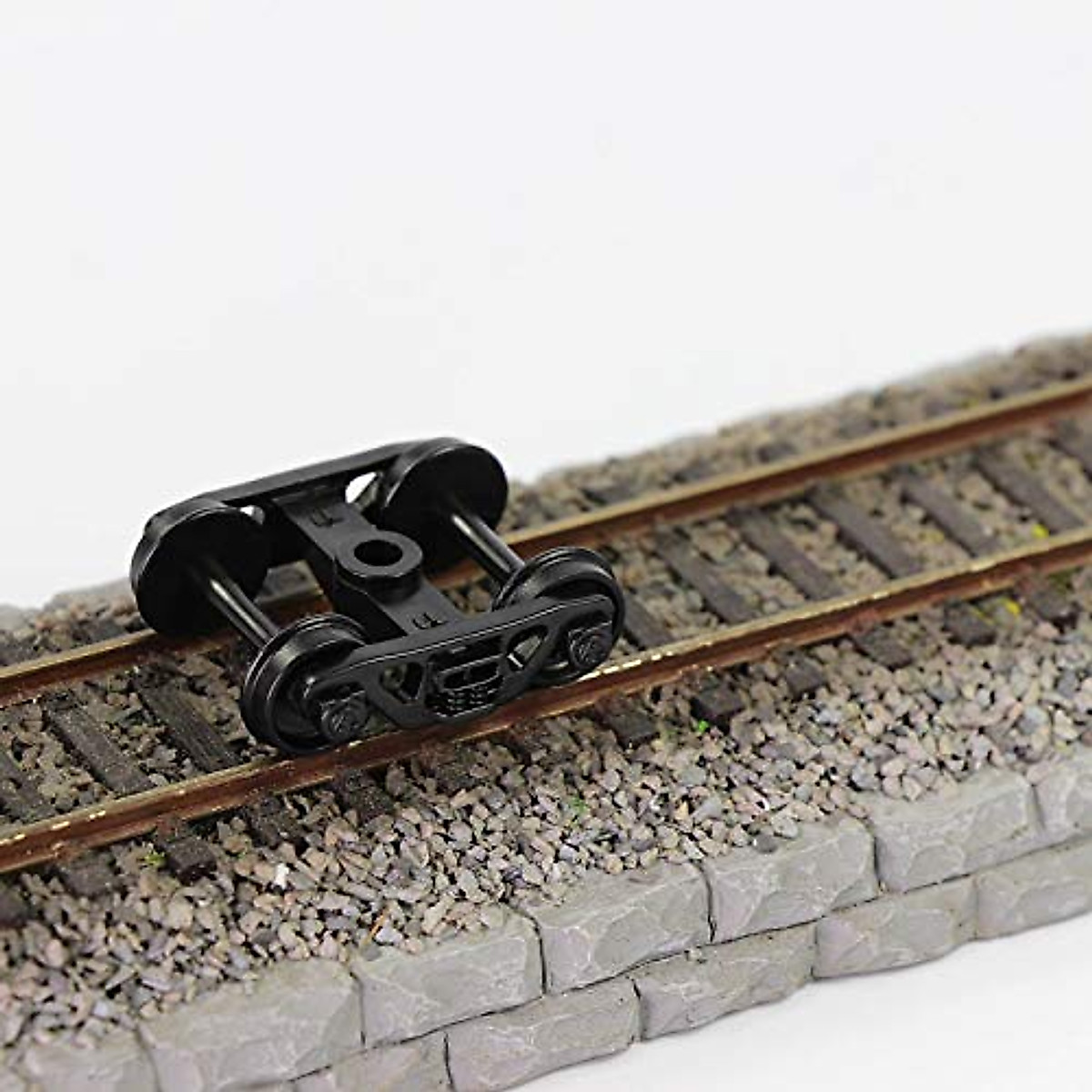 12pcs Model Train Bogie with Plastic Wheels 1:87 HO Scale 33" Model Railway Accessories (Style A)