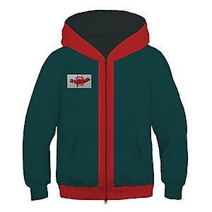 enjoyfashion Miles Hoodie Boys Zip Up Sweatshirt Jacket Coat Kids Halloween Costumes (Kids Zipper Green, Kids-S)