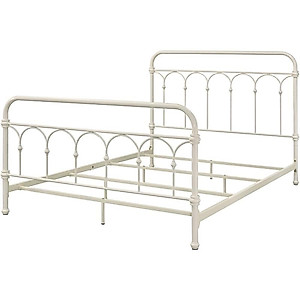 Acme Citron Metal Queen Bed with Spindle Headboard and Footboard in White