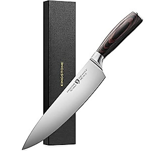 KINGSTONE Chef Knife, Professional Sharp Kitchen Knives, German Stainless Steel Kitchen Knifes, Work chefmate Knives with Sheath & Gift Box
