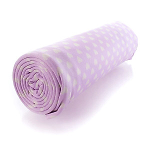 Sage Green White Hearts DBP Fabric - Double Brushed Polyester 4 Way Stretch - 1/2 Yard