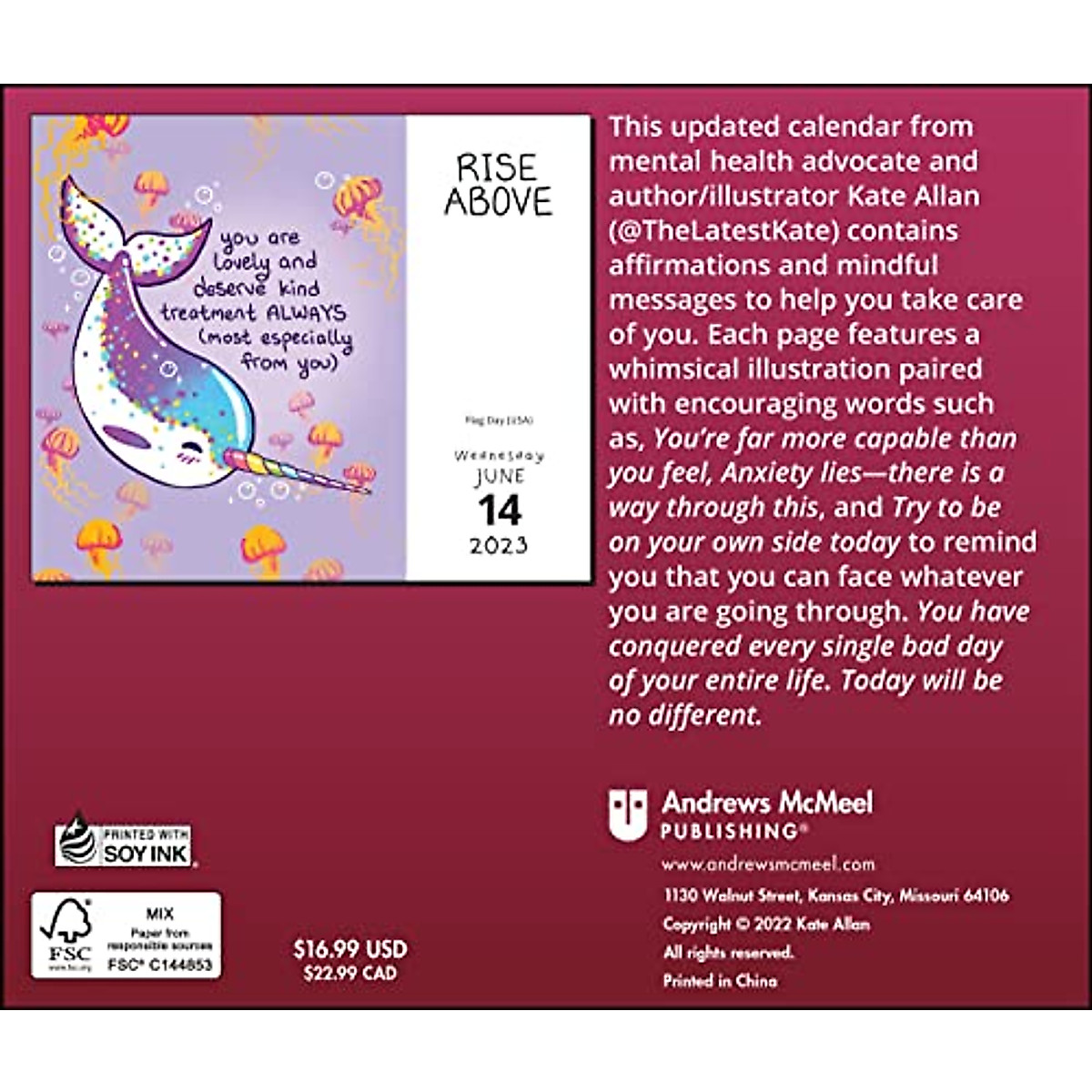 Rise Above 2023 Day-to-Day Calendar: Daily Affirmations and Mindfulness to Help You Take Care of You