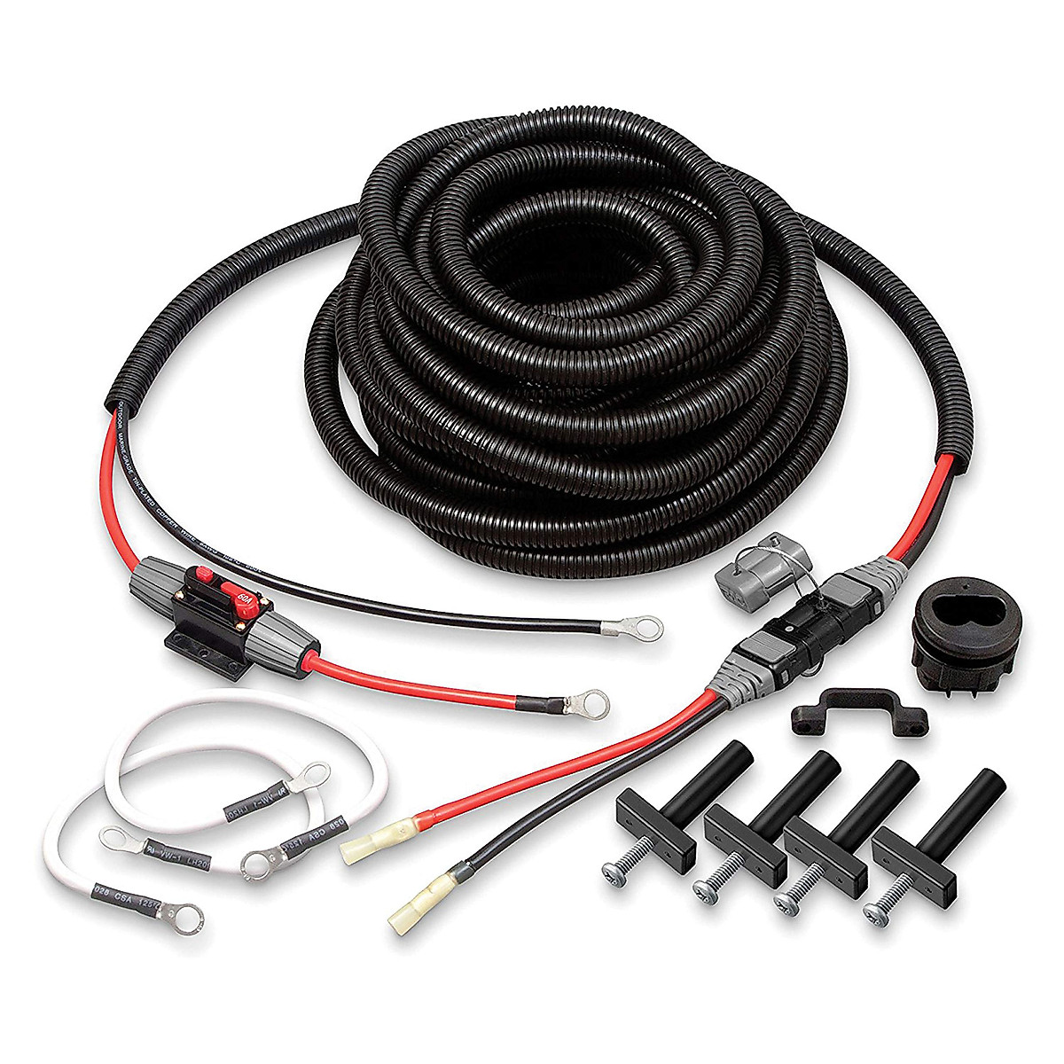 Trac Dynamics Trac Outdoors Trolling Motor Rigging Kit - For All Boats to Power Up to 36v Trolling Motors, Winches, and Any Other 12v, 24v or 36v Device Up to 60 Amps (69440), Black