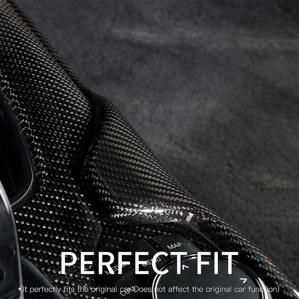 JSWAN Real Carbon Fiber Center Consoles Gear Shift Frame Side Cover Fit for Toyota Supra GR A90 MK5 Gear Shift Panel Trim Sticker Central Control Dashboard Cover