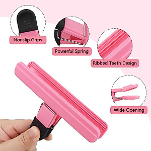 Chip Food Bag Sealing Clips - 8 Pack Food Clips, Chip Clips Bag Food Clips, Bag Clips for Food Storage with Air Tight Seal Grip, Plastic Clips for Chips, Snacks, Bread, Kitchen Accessories