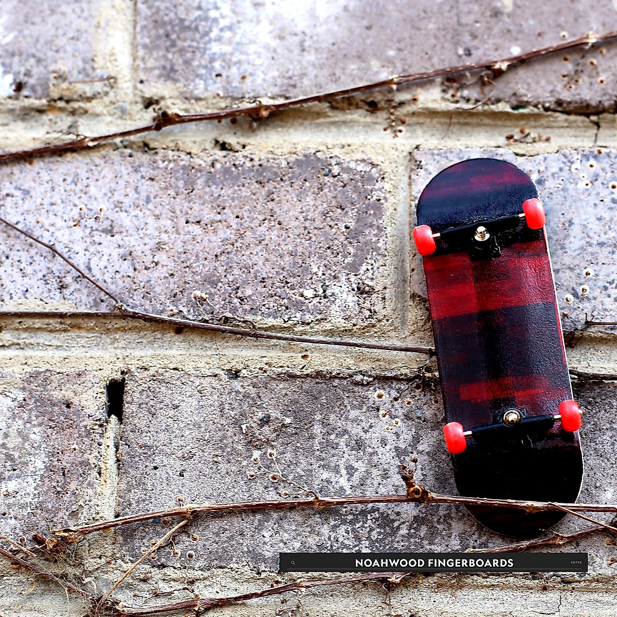 NOAHWOOD Fingerboard Complete (NW8.0 360flip Deck) + NW 2.0 PRO 34mm King Trucks + Fingerbird 2.0 No Logo Spherical Wheels (100x34mm Bomboo Wooden) Dignified Red