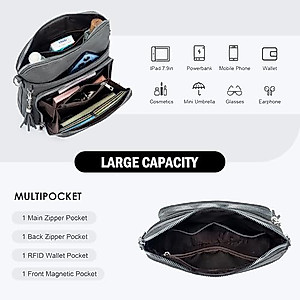 Roulens Crossbody Bag for Women,Lightweight Medium Crossbody Purse Soft Leather Women's Shoulder Handbags with Tassel