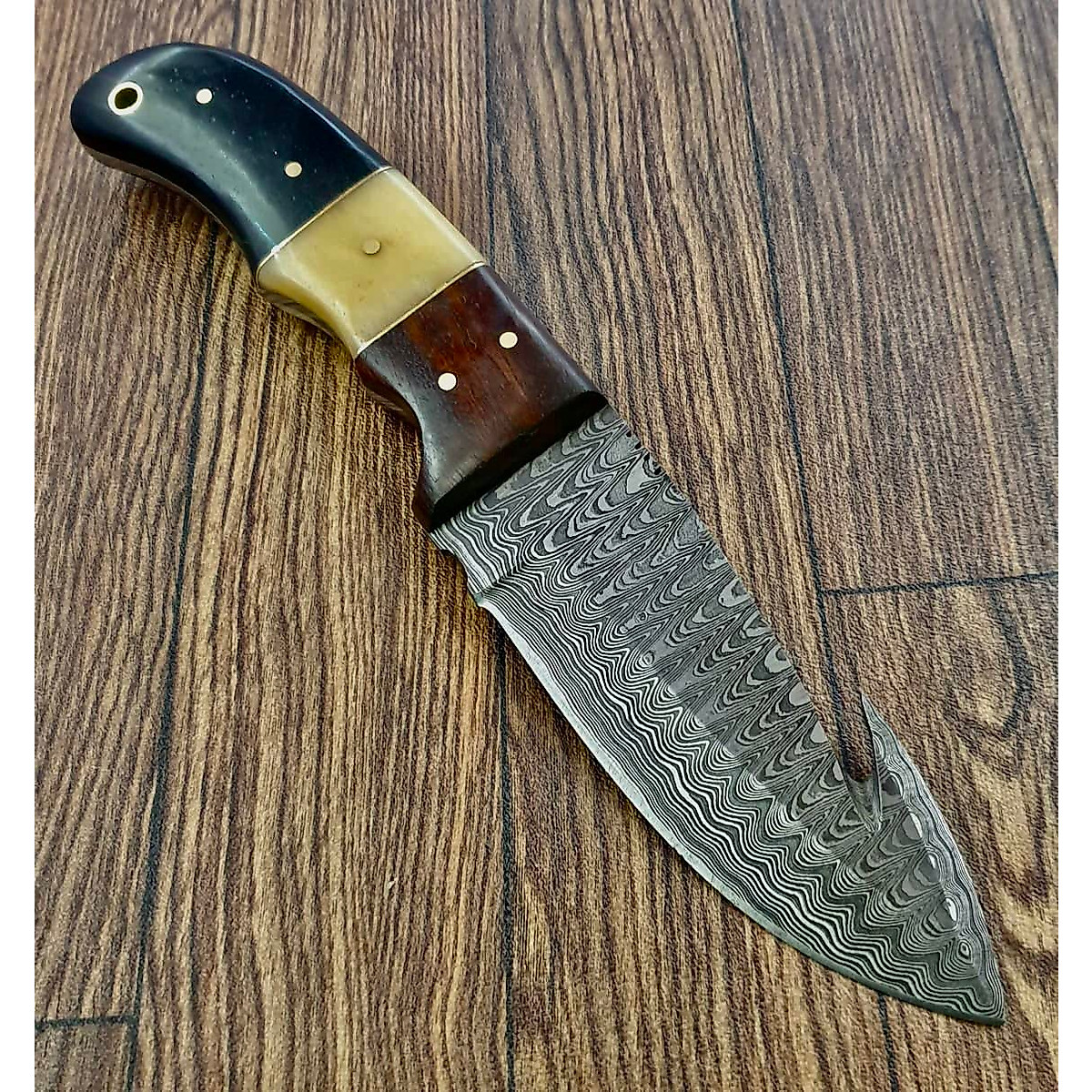 Poshland Handmade Damascus Steel 9 Inches Full Tang Skiner Knife (BC-1095)