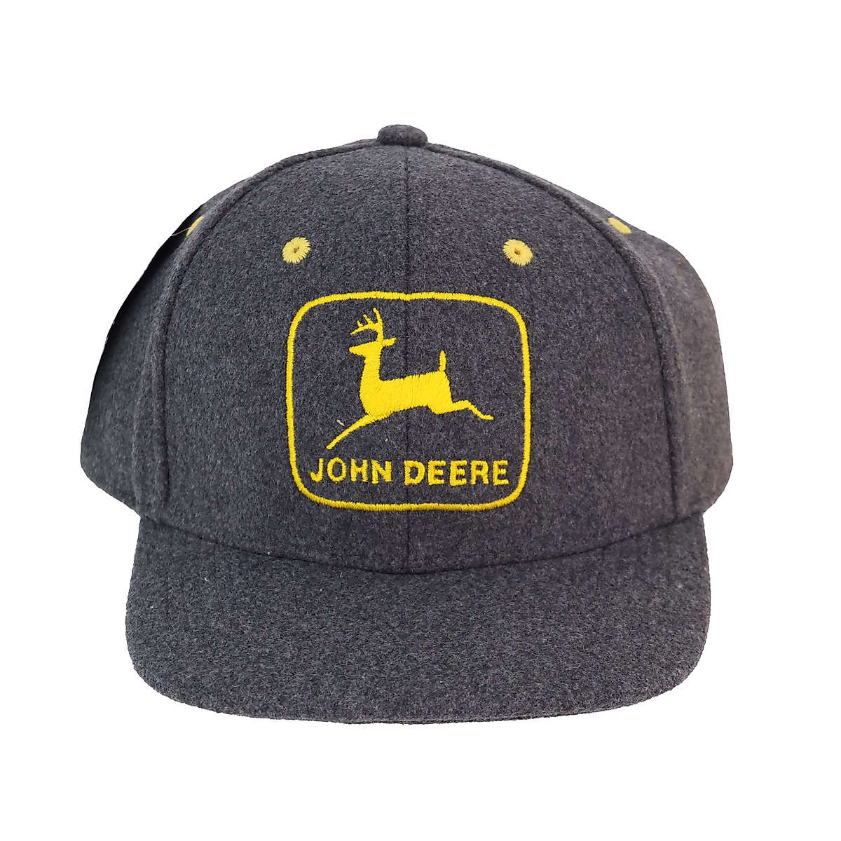 John Deere Faux Melton Wool-Charcoal-Os