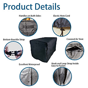 Waterproof Universal Generator Cover 24 x 18 x 20 inch for Predator 3500 Predator 4375 Wen 3800 Honda EU3000iS,Heavy Duty Thicken 600D Polyester,Weather and UV Resistant