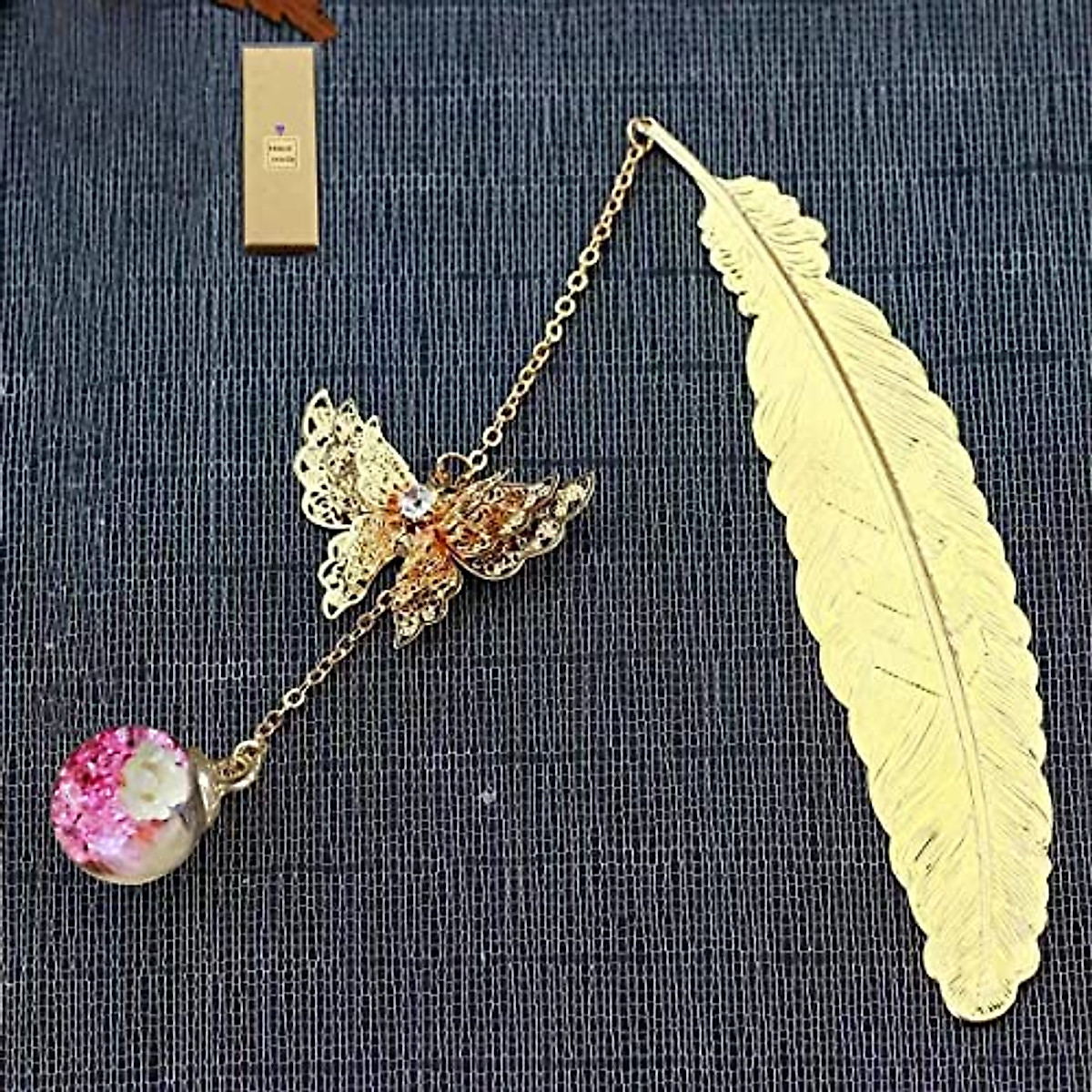 Metal Feather Bookmark ，Birthday Gift Women Teachers & Mothers Day Butterfly Book Mark for Book Lover Librarian Readers Mom Lady Female Girl Bookworm.