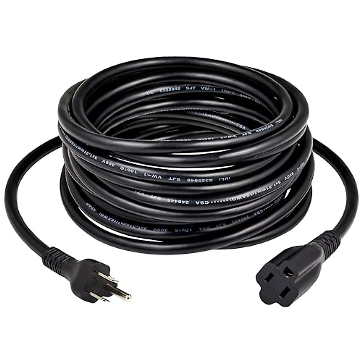 Amazon Basics Power Extension Cord, 25 Feet, 13 Amps, 125V, Black