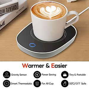 Coffee Mug Warmer for Desk, Coffee Cup Warmer for Desk with Auto Shut Off, Coffee Gifts Warmer Set for Desktop Office Home