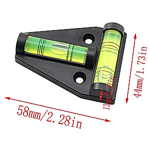 LQ Industrial 4pcs Cross-Check Bubble Level 58x44x13mm RV T Levels for RVs, Camper, Furniture, Trailers, Tripods, Camera Equipment