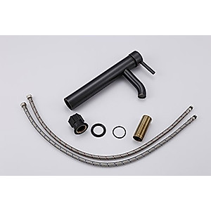 Yodel Modern Tall Oil Rubbed Bronze Single Handle Single Hole Vanity Bathroom Vessel Sink Faucet for 1 Hole Installation