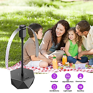 Fly Fans for Tables, Fly Fans Keep Flies Away from Patio, Portable Outdoor Picnic Fan with Holographic Blades for Picnic, Party, Restaurant, Kitchen, Camping and BBQ 4 Pack