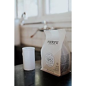 Verve Coffee Roasters Whole Bean Coffee 1950 Blend | Medium Roast, Brewed or Espresso | Ethiopian Blend, Direct Trade, Resealable Pouch | Enjoy Hot or Cold Brew | 12oz Bag
