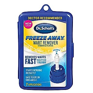 Dr. Scholl's FreezeAway Wart Remover Dual Action, 8 Applications/Freeze Therapy + Powerful Fast Acting Salicylic Liquid to Remove Common and Plantar Warts, 0.33 Fl Oz, 1 Count