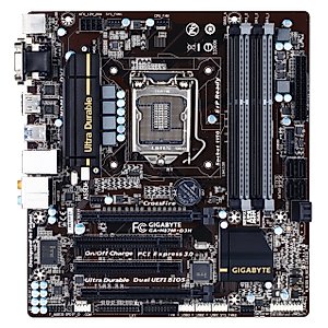 Gigabyte LGA 1150 Intel H87 HDMI SATA 6Gbps USB 3.0 Micro ATX DDR3 1600 Intel Motherboards GA-H87M-D3H