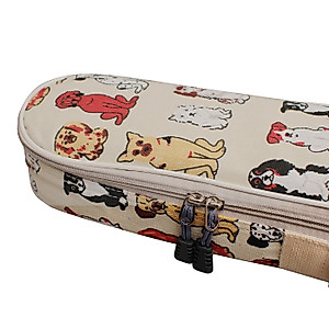 MUSIC FIRST Canvas 21“ Soprano "MR DOG" ukulele case ukulele bag ukulele cover, Original Design.