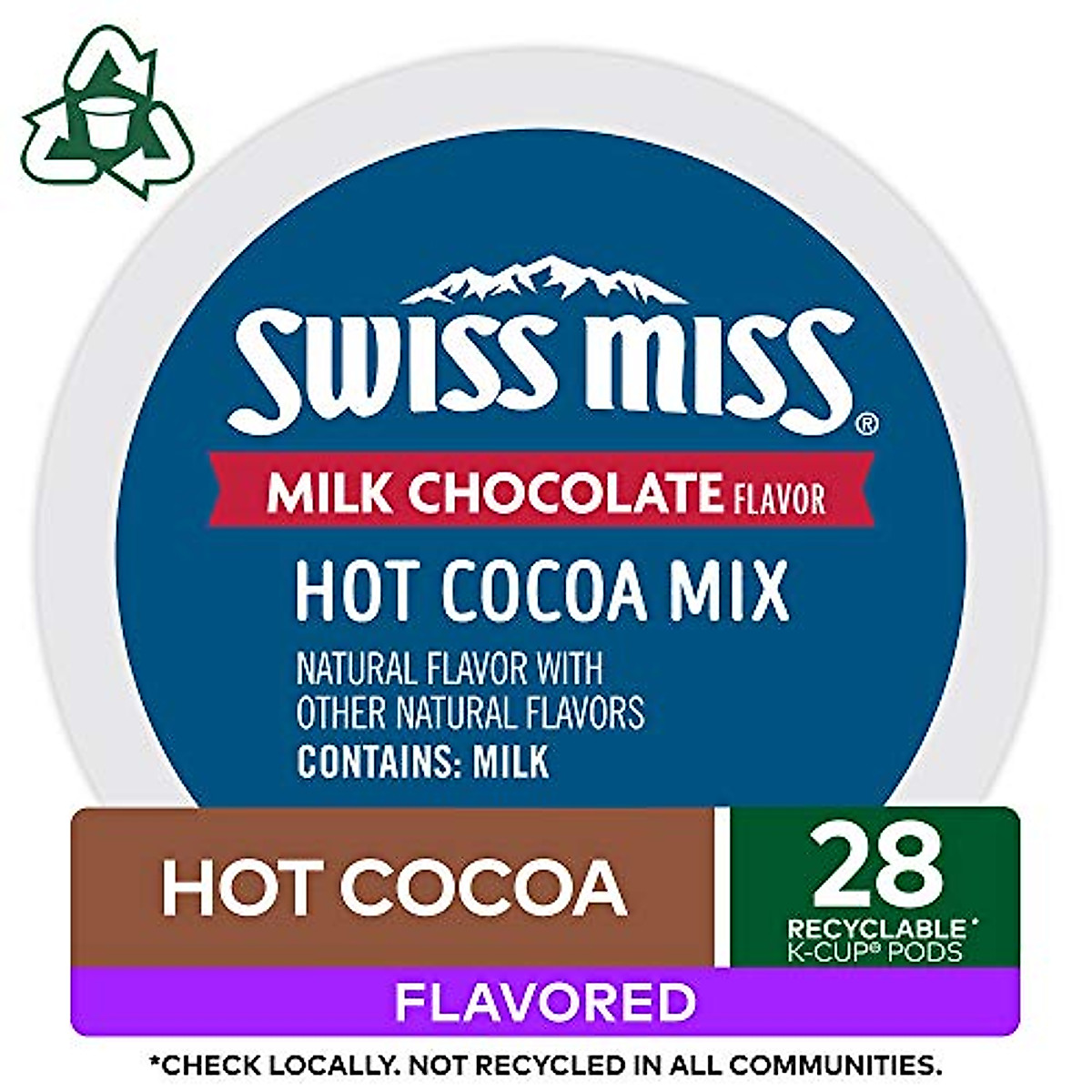 Swiss Miss Milk Chocolate Hot Cocoa Keurig Single-Serve K Cup Pods, 28 Count