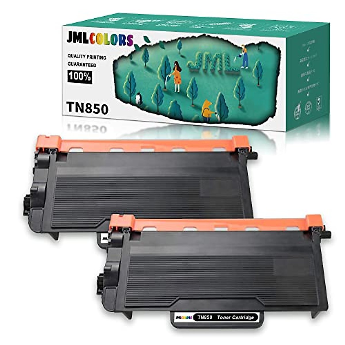 JMLCOLORS Brother TN850 TN820 Toner Replacement for TN-850 TN-820 for HL-L6200DW,MFC-L5700DW, L6200DWT MFC-L5900DW HL-L5200DWT L5200DW L5100DN, MFC-L5800DW MFC-L5850DW L6700DW L6800DW Printer（2-Pack）