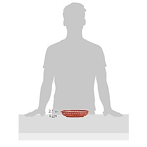 Tablecraft H1074RWB 6 Piece Classic Oval Plastic Baskets, Red/White and Blue