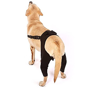 Zunea 1Pair Dog Leg Brace for Hind Leg ACL CCL Tear Canine Rear Hock Joint Brace Dogs Back Legs Compression Sleeve Wrap Protector and Extra Support for Wound Injury and Sprain Healing of Arthritis S