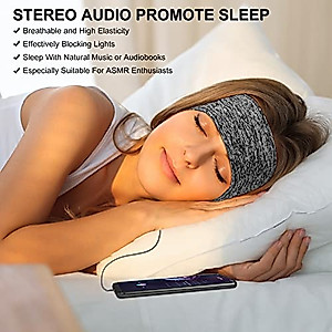 ASIILOVI Sleep Headphones & Ear Warmers Headband Headphones & Ear Muffs Ear Covers with Ultra-Thin HD Stereo Speakers for Outdoor Sports Running Nap Sleeping ASMR & Daily Wear (Wired-Gray)