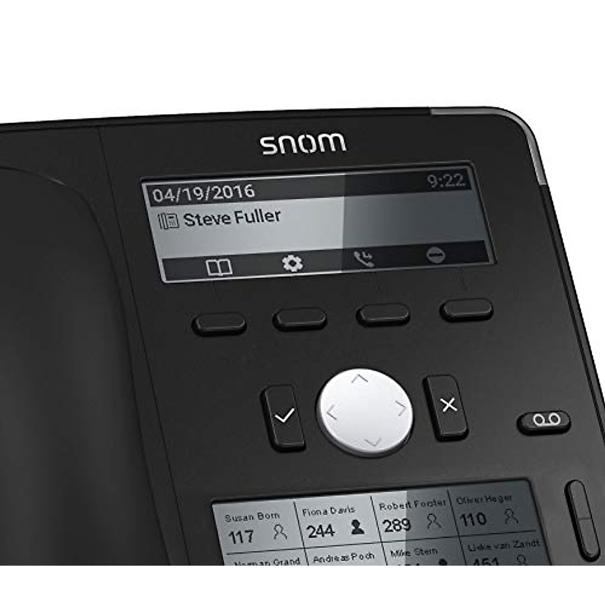 Snom SNO-D745 Sip Desk Phone with High-Resolution Display VoIP Phone and Device, Black