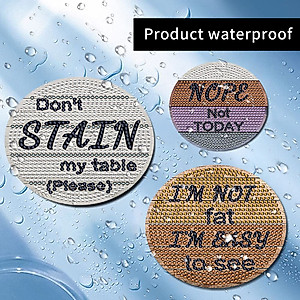 8 Pcs Diamond Art Painting Coasters Diamond Art Coasters with Holder, DIY Funny Inspirational Coasters, Diamond Art Painting Kits for Adults, Kids & Beginners, Farmhouse Bar Diamond Art Craft Coasters