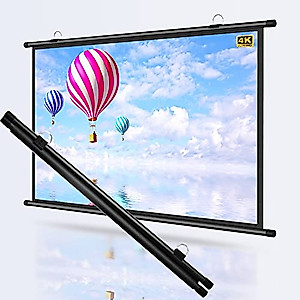 TOCTUS Video Projection Screen HD Portable Projector Screen for Indoor Outdoor, 60 Inch Wall/Ceiling Mount Projection Screen for Home Theater Movie TV, Wrinkle-Free (Size : 72inch 16:9)