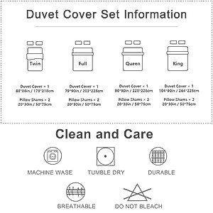 enttgo Monster No.8 Duvet Cover Set 3 PCs Microfiber Bedding Set Zipper Closure Comforter Not Included (1 Duvet Cover+2 Pillow Shams) All Season Use (06,Twin-68x86in+20x30in*2)