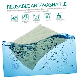 Gatuida 3pcs Multifunctional Lazy Broom Cloth Cover Broom Cleaning Cover Water Absorption Broom Cover Broom Covers for Sweeping Home Mop Cover Replacement Cloth Household Coral Fleece
