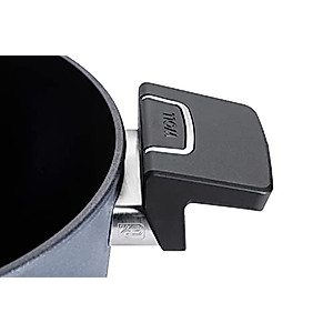 Woll Lite Light/Plus Diamond Reinforced Nonstick Scratch Resistant Cast Aluminum Cookware Stockpot with Lid 5.2 Quart, 9 1/2-Inch Diameter, 9-1/2", Gray