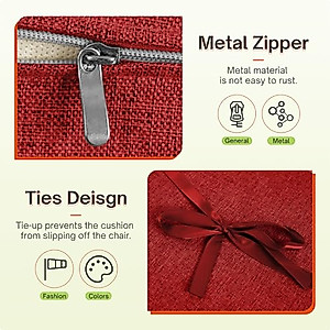 RULAER 30×14×2.5inch Bench Cushions,Red Non-Slip Seat Cushions for Patio Furniture,70D Thickened Foam Indoor/Outdoor Bay Window Cushion