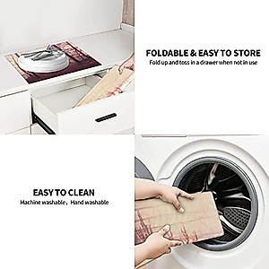 Foggy Forest Jungle Wilderness Printed Drying Mat For Kitchen Ultra Absorbent Microfiber Dishes Drainer Mats Non-Slip Silicone Quick Dry Pad - 18 X 16inch