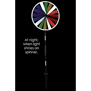 In the Breeze 2715 Rainbow Retroreflective Wheel Wind Spinner-Driveway Marker, 12" Diameter