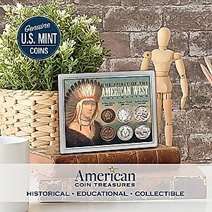 American Coin Treasures Spirit of The American West Penny and Nickel Coin Collection, Protective Acrylic Case, Certificate of Authenticity, Manufacturer's Warranty