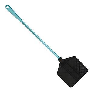 OFXDD Rubber Fly Swatter, Long Fly Swatter Pack, Fly Swatter Heavy Duty, Light Blue Color (3 Pack)