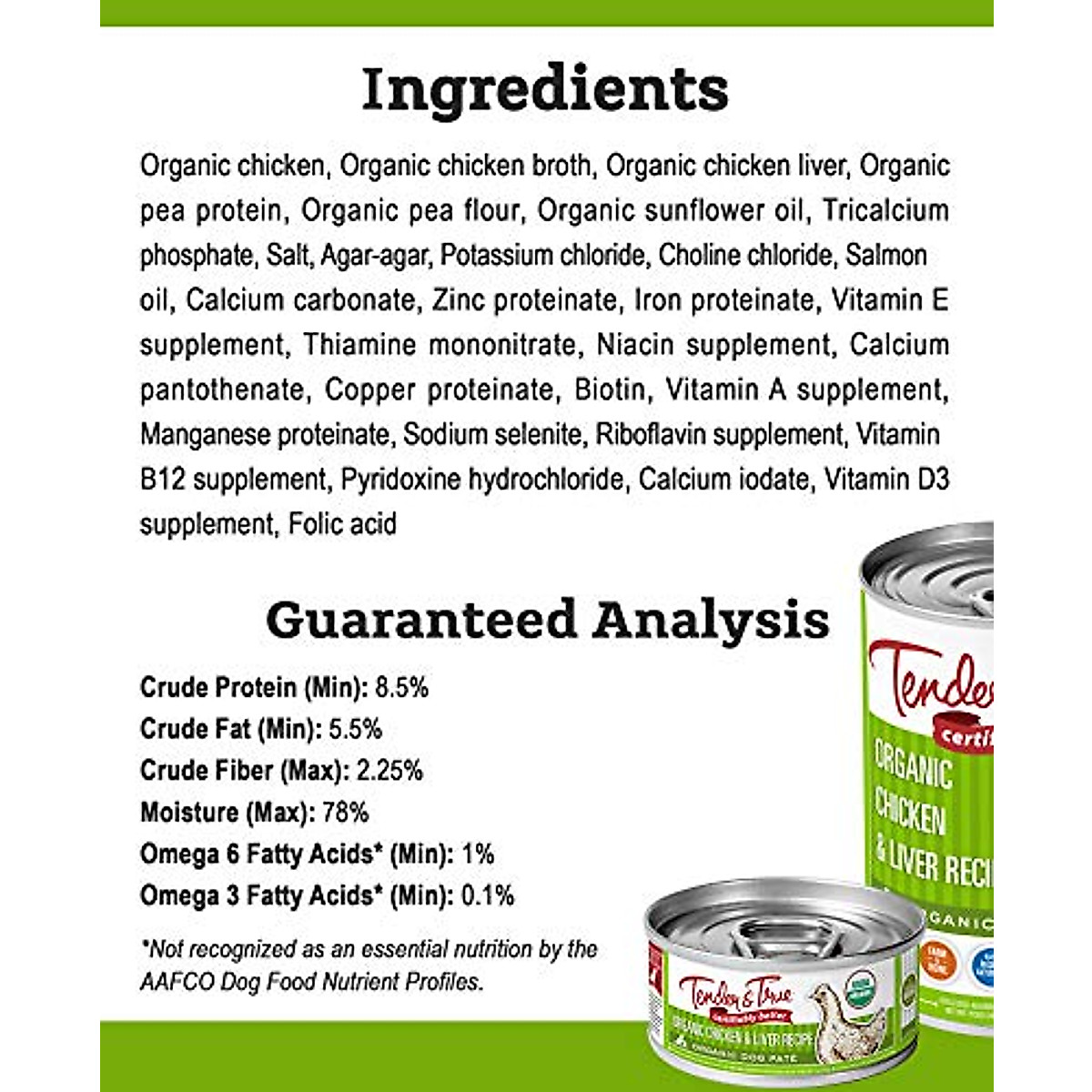 Tender And True Pet Food, Dog Food Chicken Liver Organic, 12.5 Ounce (Pack of 12)