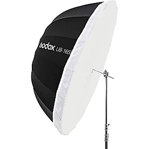 Godox UB-165S 65 inch 165cm Parabolic Inner Silver Reflec Umbrella Studio Light Umbrella with Diffuser Cover Cloth