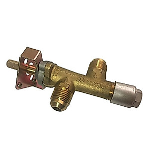 Meter Star CSA Certified Brass Safety Gas Valve for Fire Pit/Gas Grill, BBQ Grill Control Valve Assembly with 3/8" NPT(5/8UNF) Inlet and Outlet Corrugated or Flexible Hose