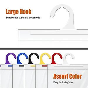 24 Pack Hanging Storage Bags, Headphone Storage Bags, Colorful Large Hook 10 x 12.5-inch Clear Plastic Bags for Classroom, Library, and Pharmacy Use