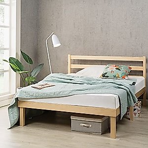 ZINUS Robin Wood Platform Bed Frame with Headboard, Wood Slat Support, No Box Spring Needed, Easy Assembly, Queen, Brown