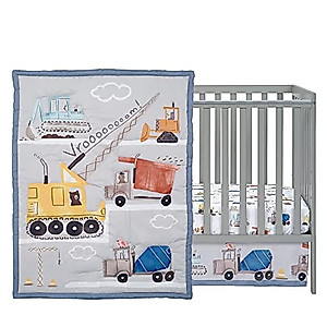 Bedtime Originals Construction Zone 3-Piece Trucks Nursery Baby Crib Bedding Set